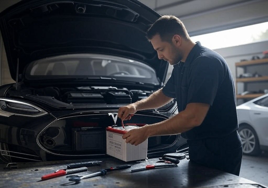 How to Change Tesla 12V Battery